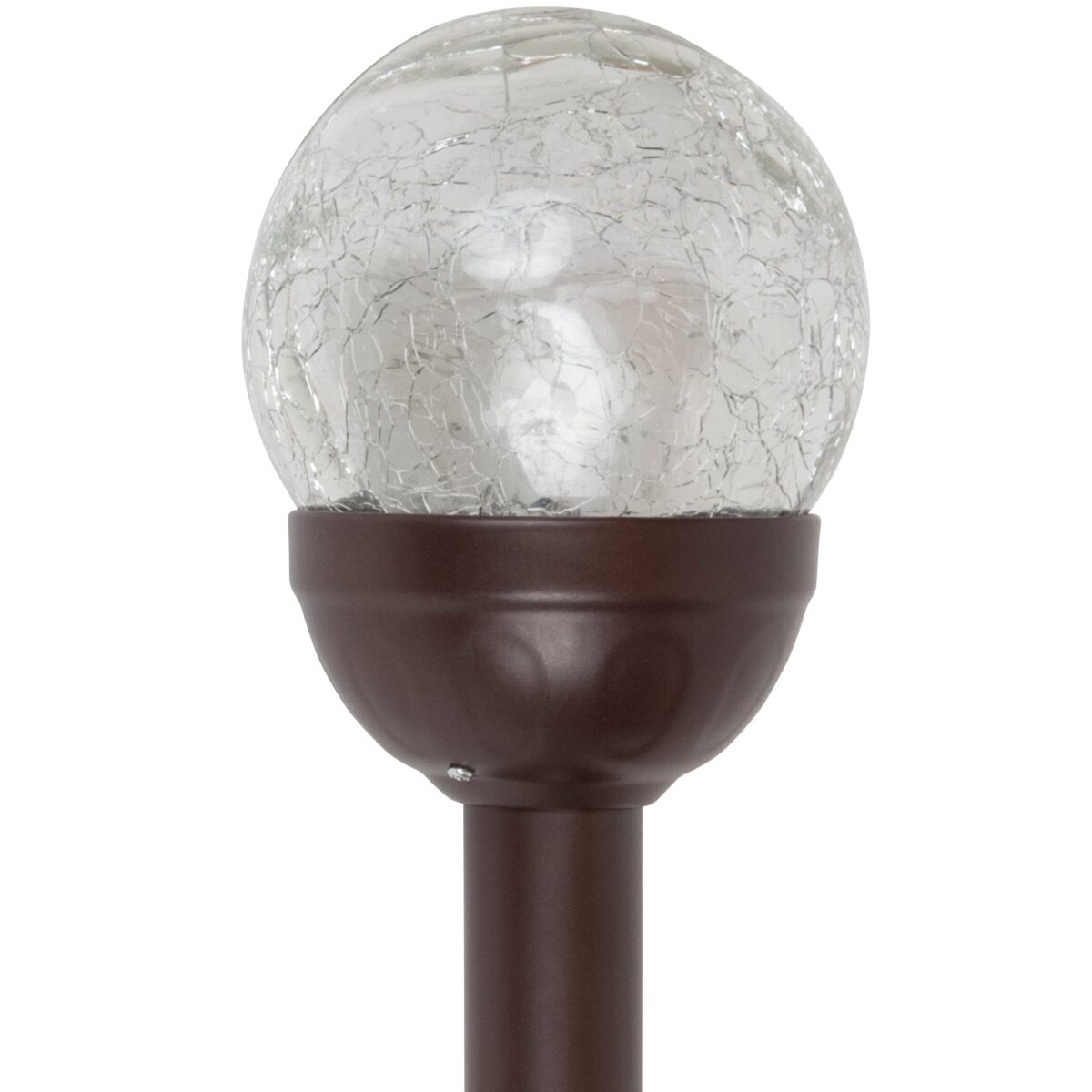 Solar Crackle Glass Ball Stake Light Bronze - TERRA Greenhouses