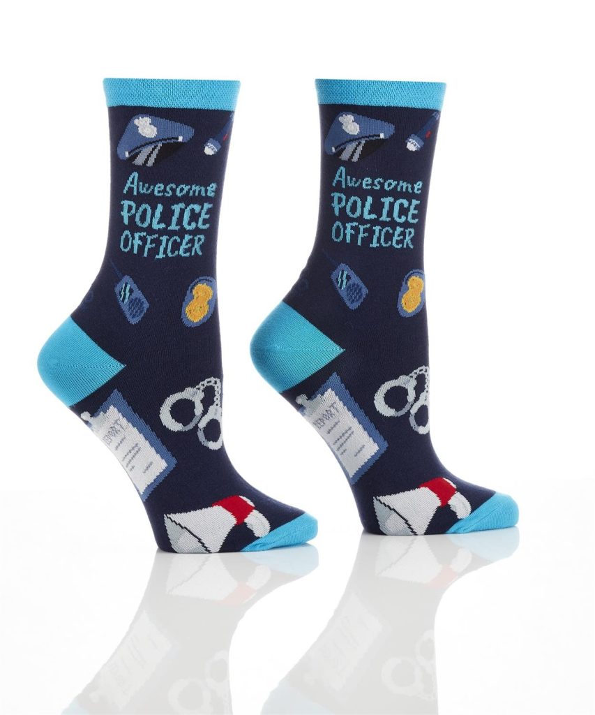 Yo Sox - women's crew sock police officer - TERRA Greenhouses