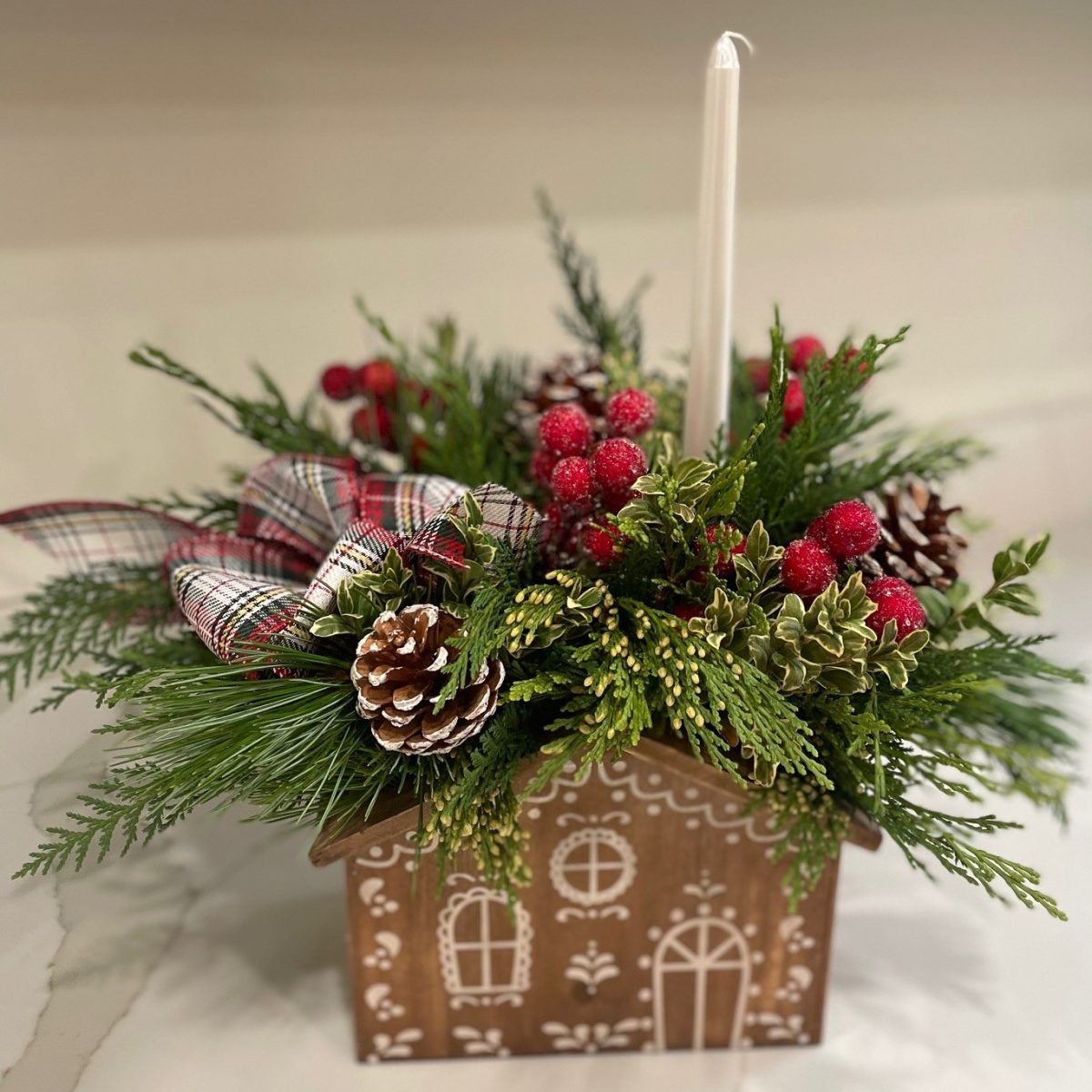 Gingerbread House Holiday Centerpiece - TERRA Greenhouses